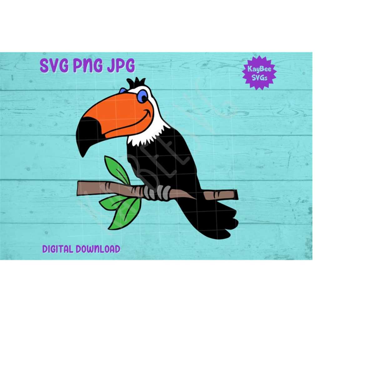 Toucan Bird SVG PNG JPG Clipart Digital Cut File Download fo - Inspire ...
