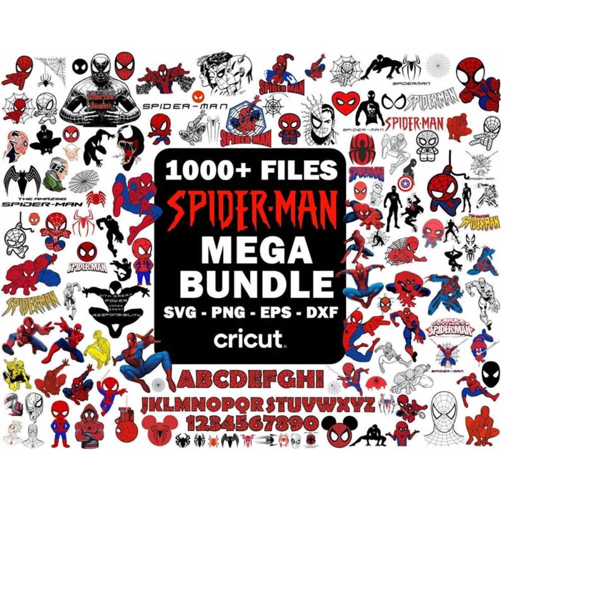 1000 Mega Spider Man Bundle Png Files, Spiderman Svg, Spider | Inspire ...