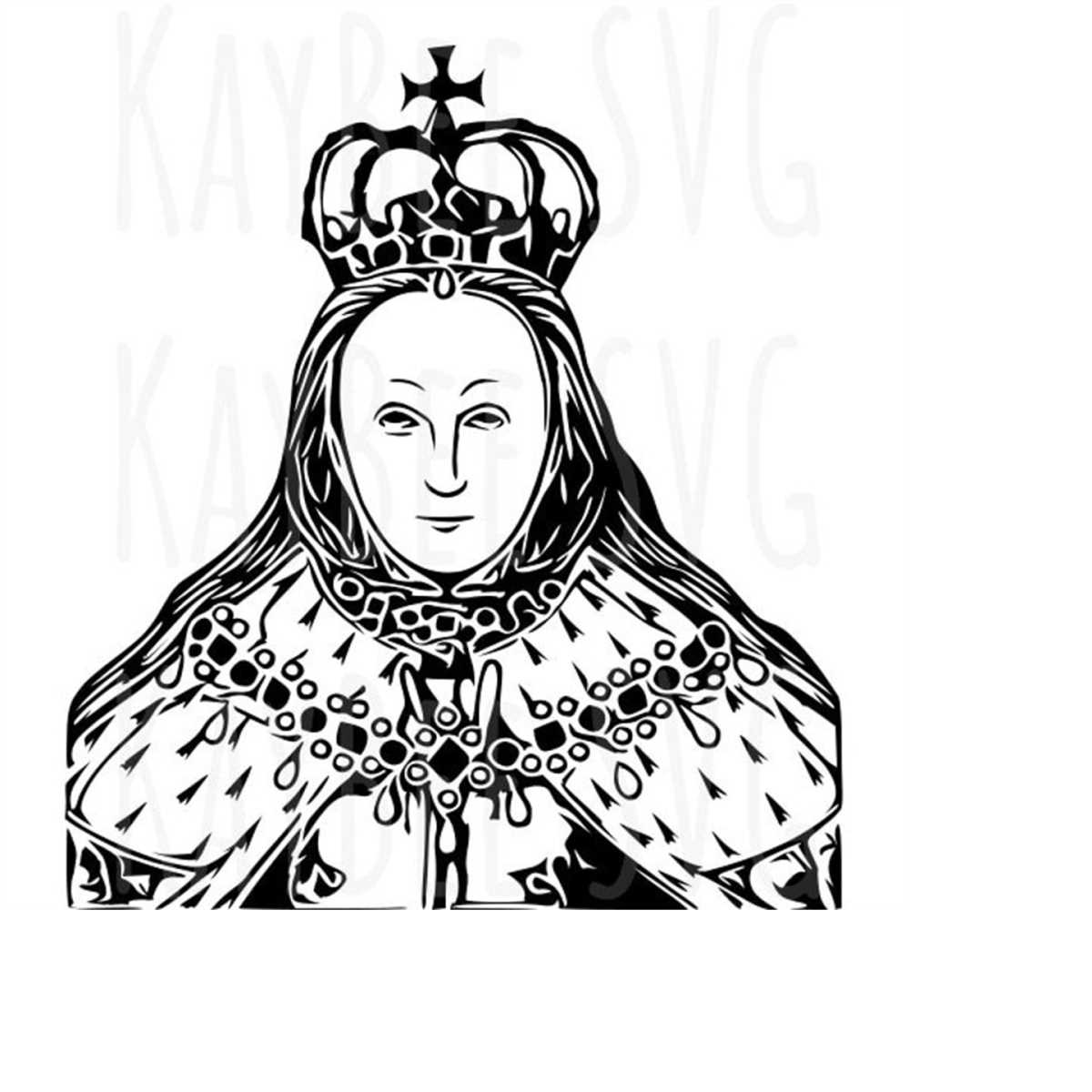Queen Elizabeth I SVG PNG JPG Clipart Digital Cut File Downl - Inspire ...
