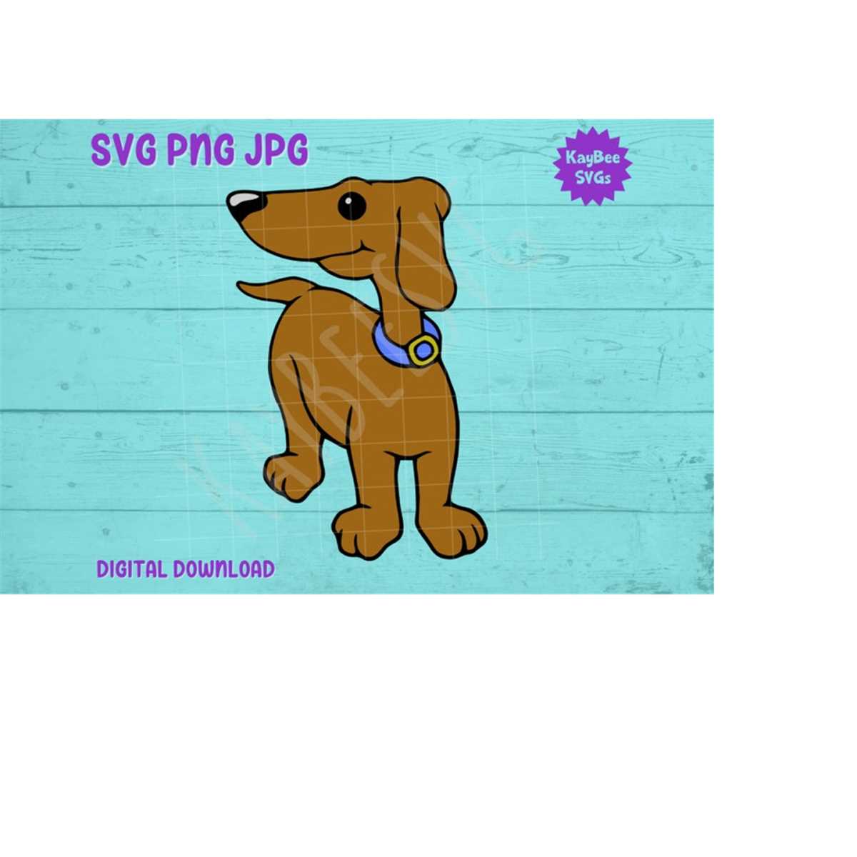 Dachshund Dog SVG PNG JPG Clipart Digital Cut File Download - Inspire ...