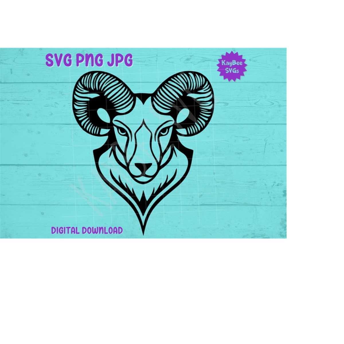 Ram SVG PNG JPG Clipart Digital Cut File Download for Cricut | Inspire ...