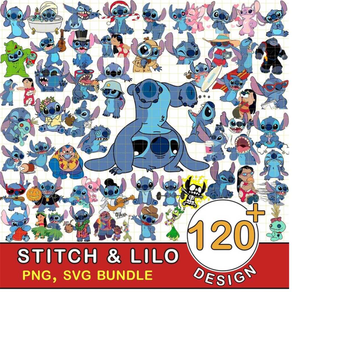 Lilo Stitch Mega Bundle Png Files, Stitch Lover Png, Ohana M | Inspire ...