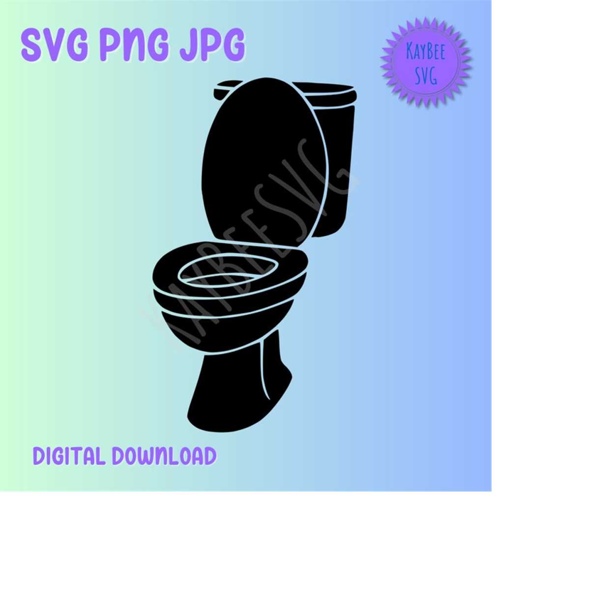 Toilet SVG PNG JPG Clipart Digital Cut File Download for Cri | Inspire ...