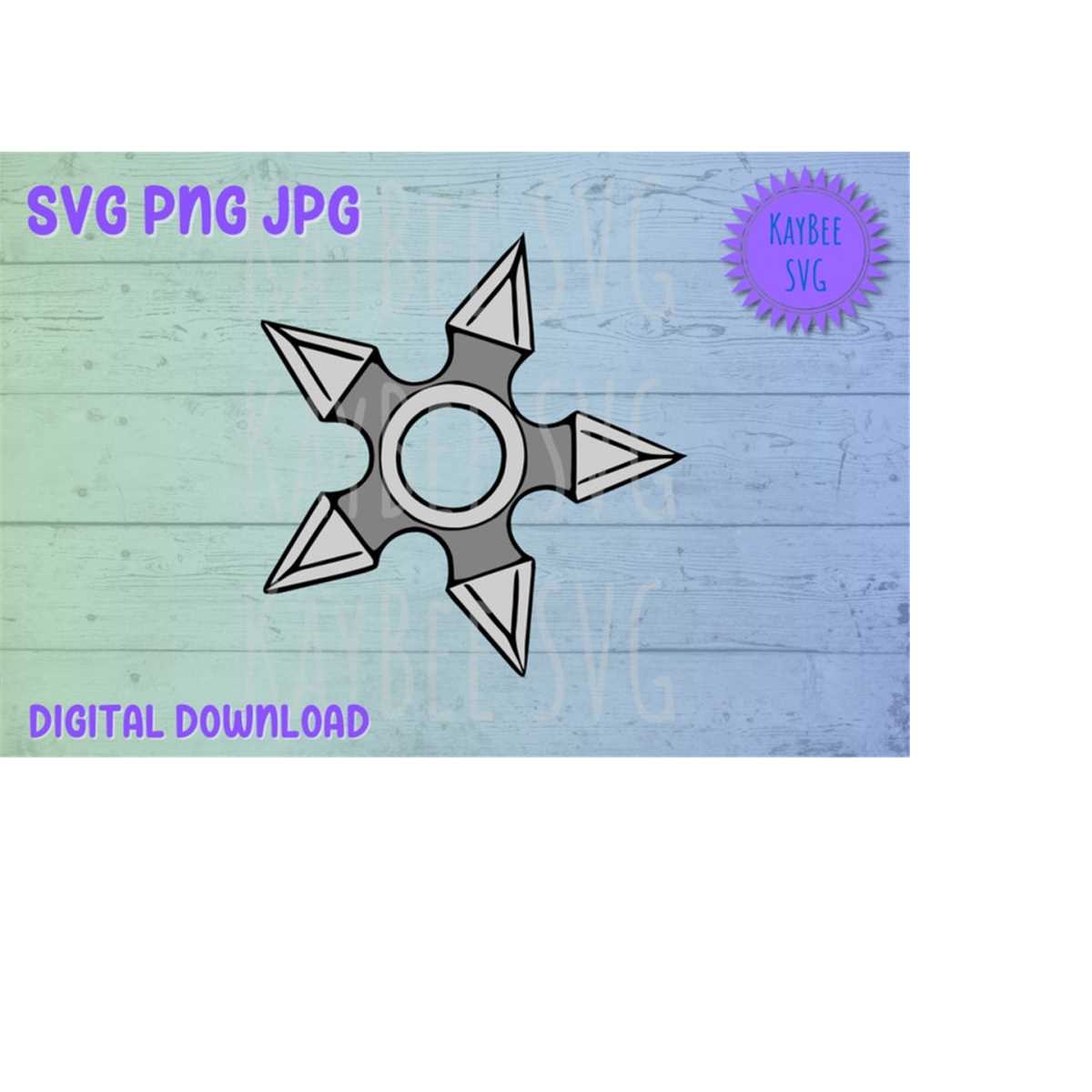 Shuriken Ninja Throwing Star SVG PNG Jpg Clipart Digital Cut - Inspire ...