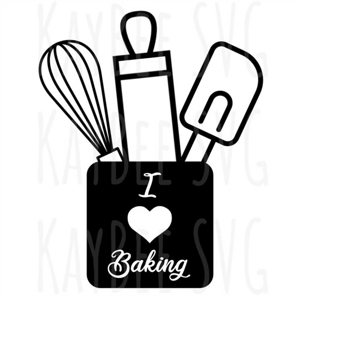 I Love Baking SVG PNG JPG Clipart Digital Cut File Download - Inspire ...