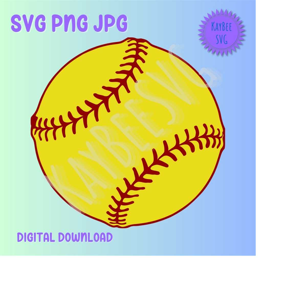 Softball SVG PNG JPG Clipart Digital Cut File Download for C - Inspire ...