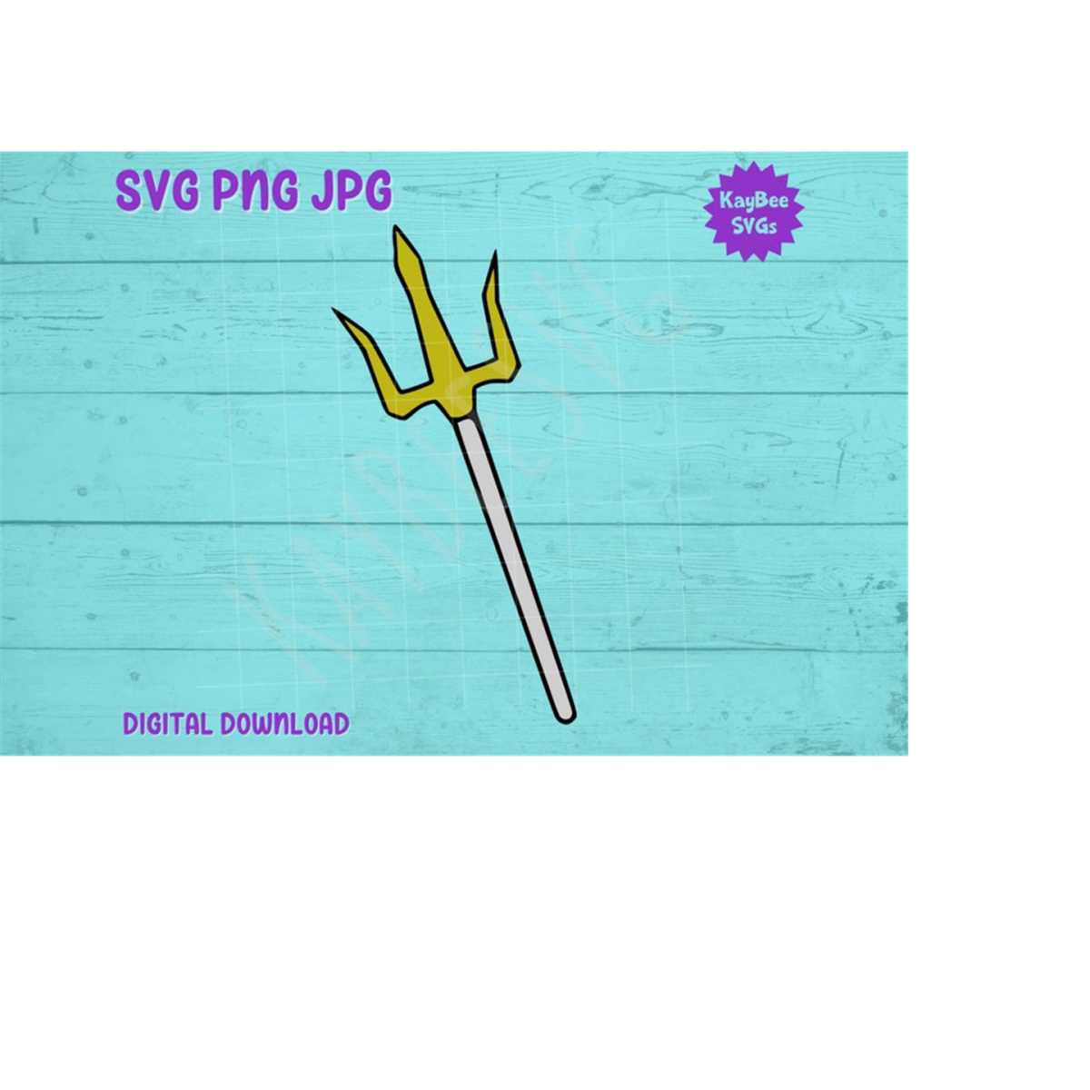 Trident of Poseidon SVG PNG JPG Clipart Digital Cut File Dow - Inspire ...