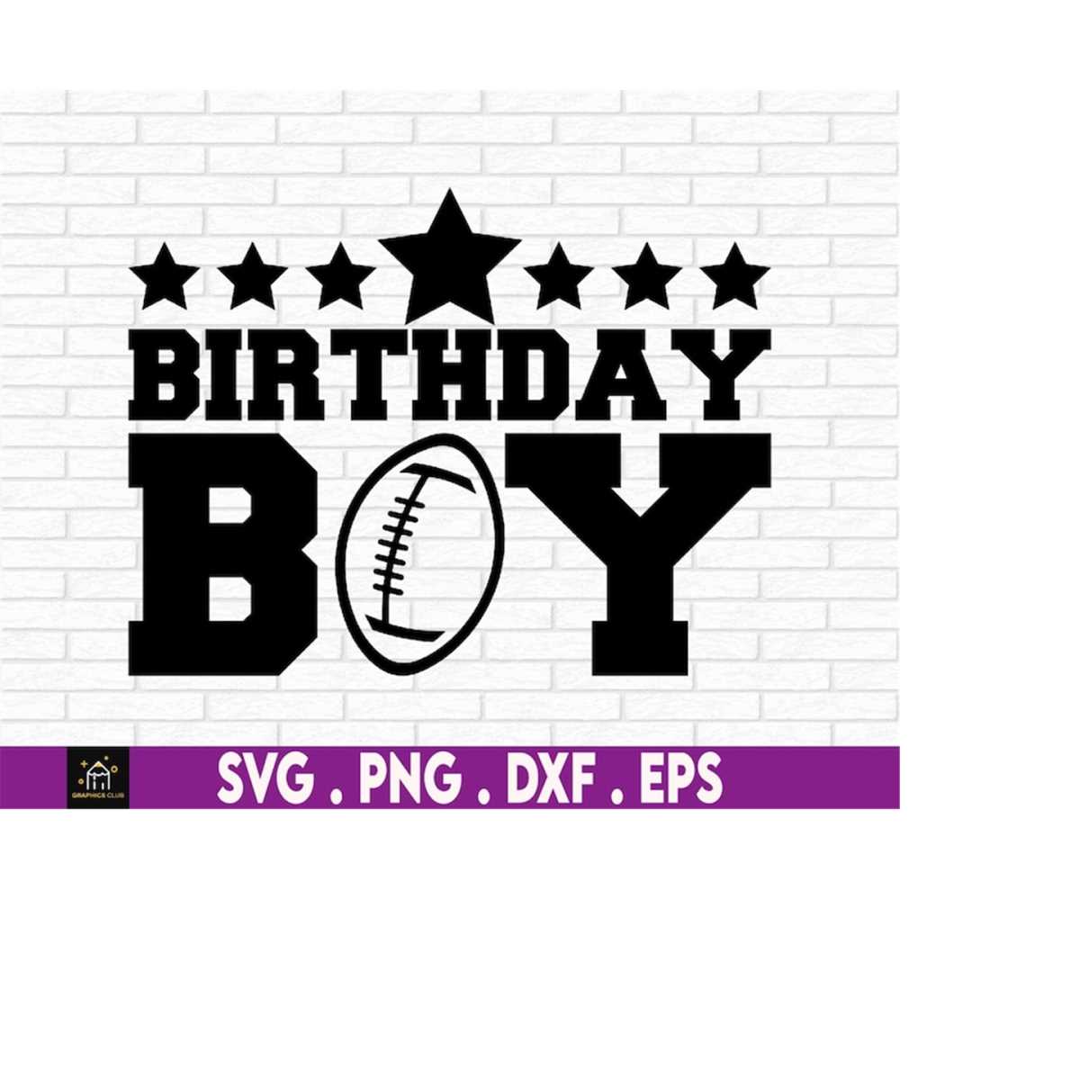 Football Birthday svg, Football Birthday Boy, Football Birth | Inspire ...