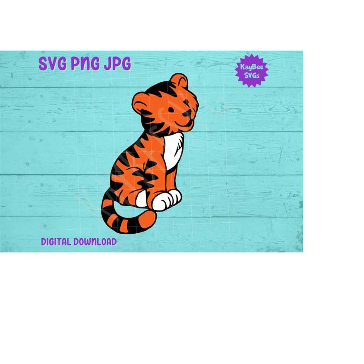 Tiger Cub SVG PNG JPG Clipart Digital Cut File Download for | Inspire ...