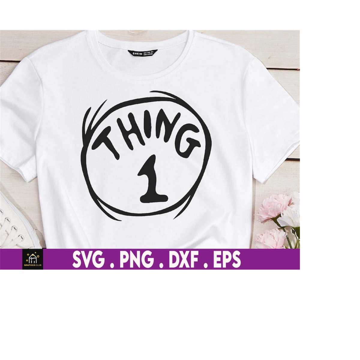 Thing 1 Emblem RED Svg, Read Across America Svg, Motivationa - Inspire ...