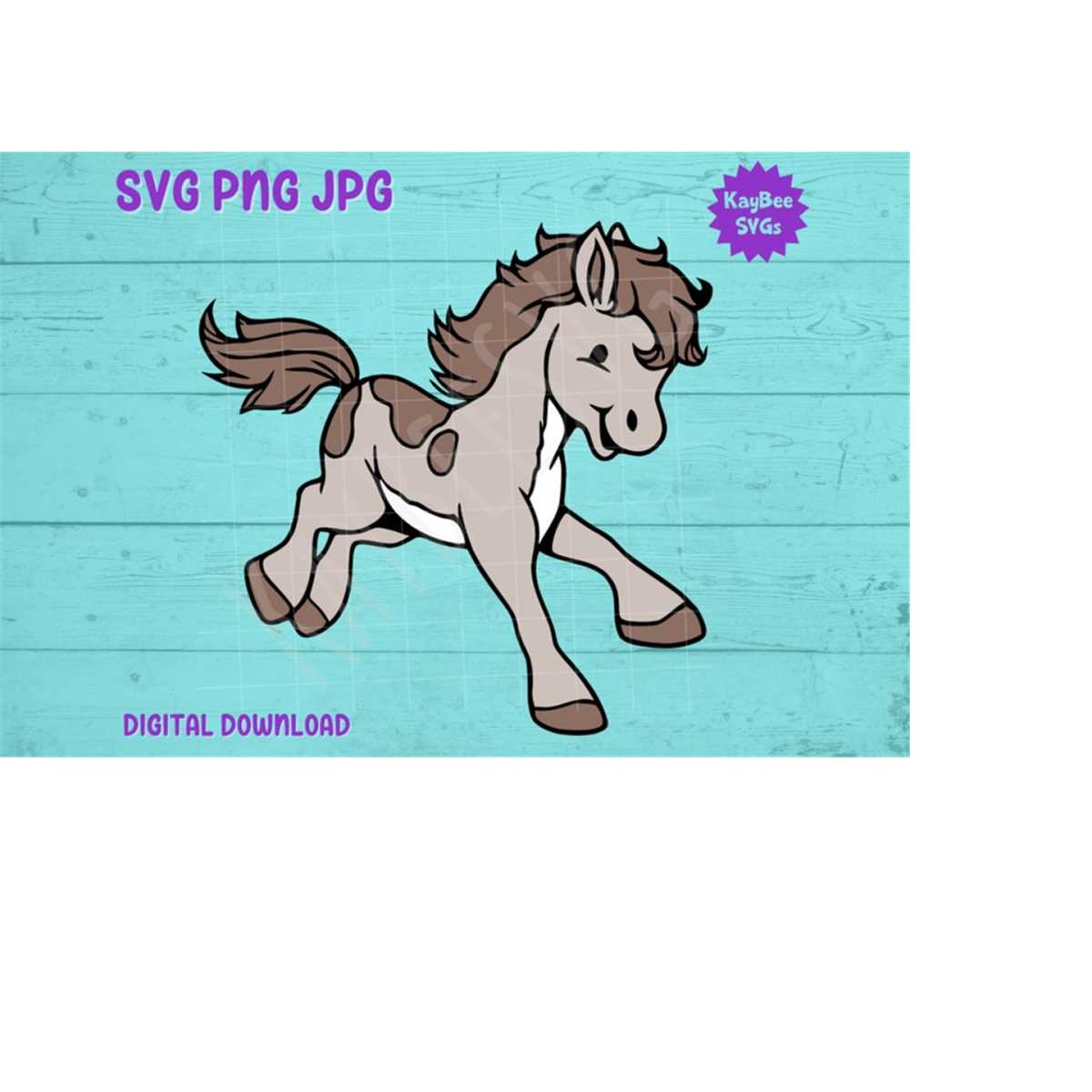 Galloping Pony Horse SVG PNG JPG Clipart Digital Cut File Do - Inspire ...