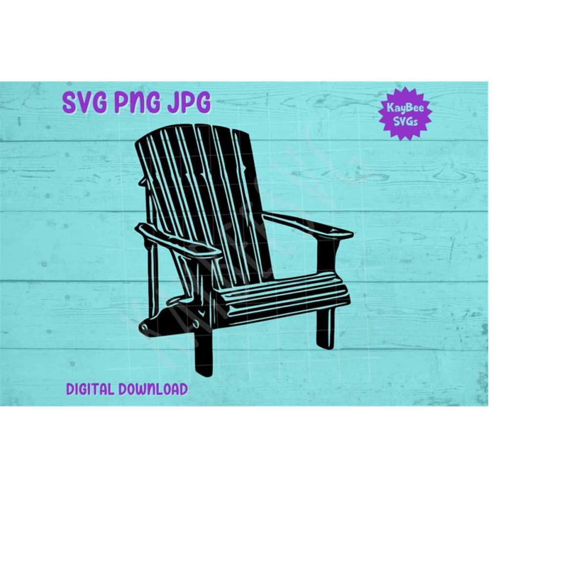 Adirondack Chair SVG PNG JPG Clipart Digital Cut File Downlo - Inspire ...