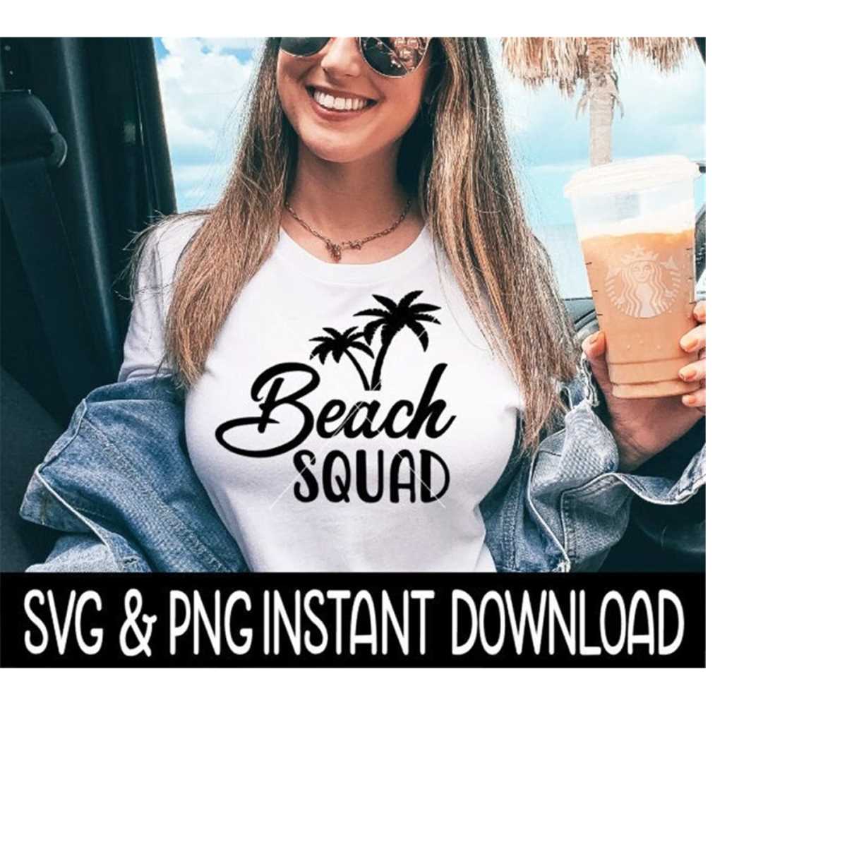 Beach Squad SVG, Palm Tree Beach Summer SVG, SVG Files Insta | Inspire Uplift