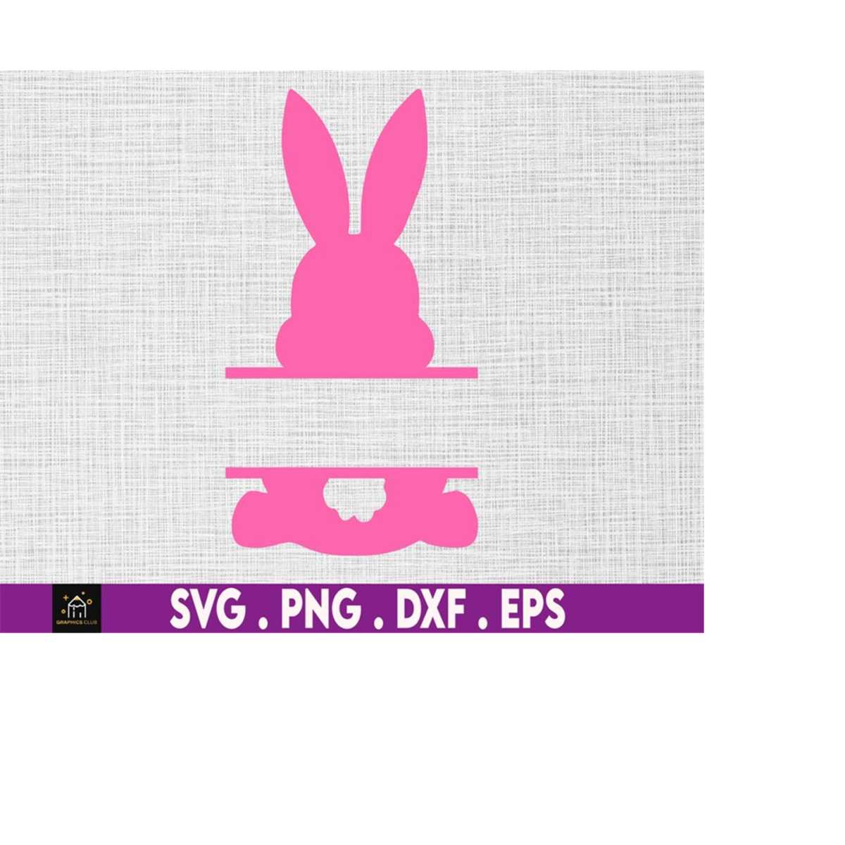 Easter Bunny Split Monogram svg, Bunny Monogram Frame Svg, B | Inspire ...