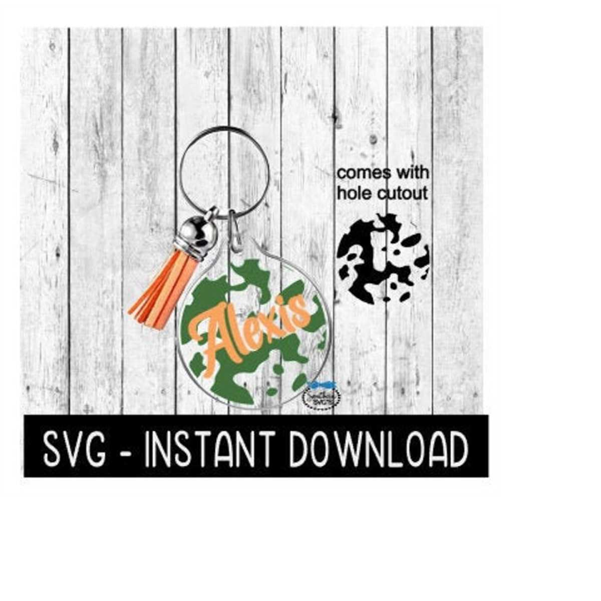 Camo Pattern Keychain SVG Template, Acrylic Keychain SVG Fil - Inspire ...