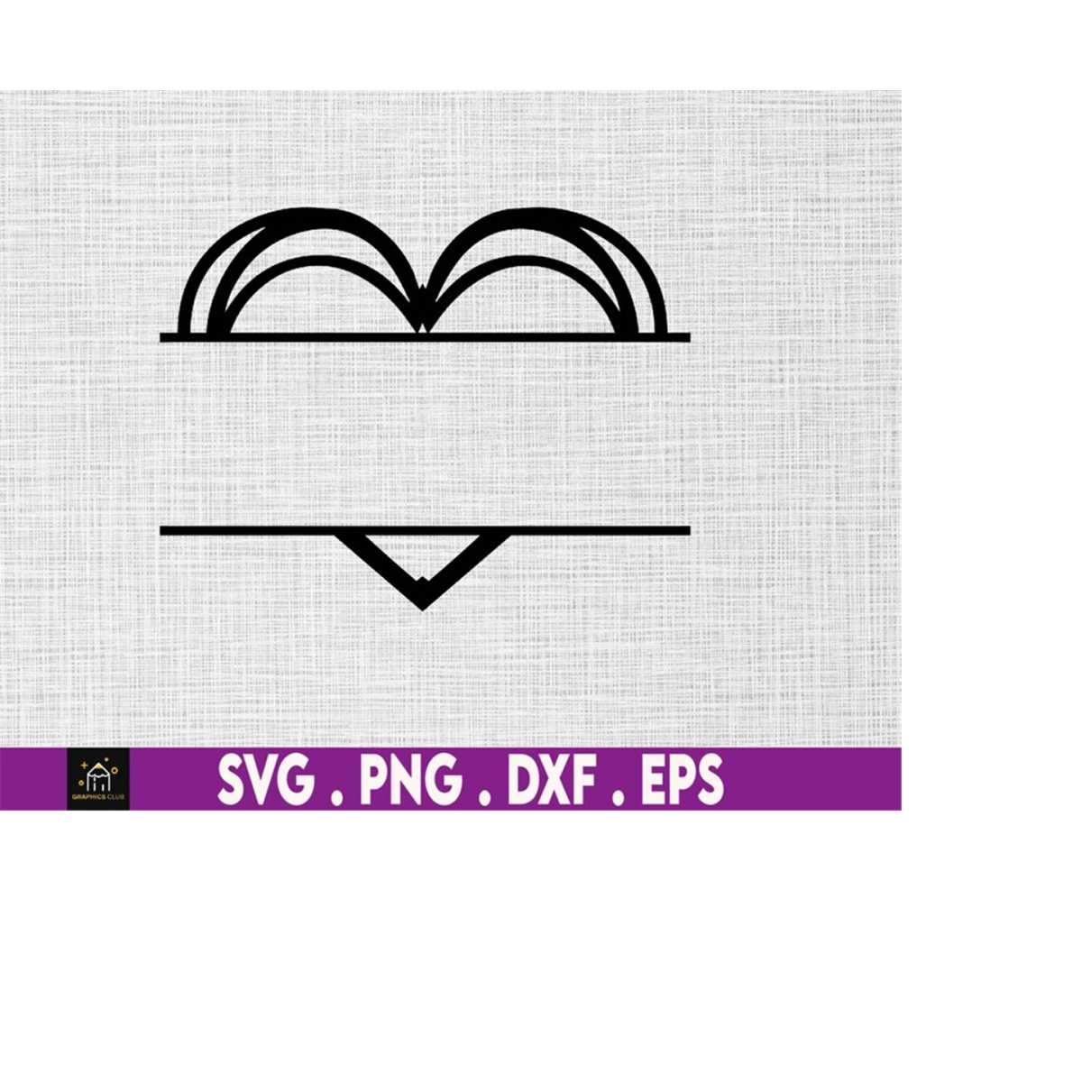 Heart Monogram SVG, Heart Split Name Frame SVG. Heart svg, L - Inspire ...