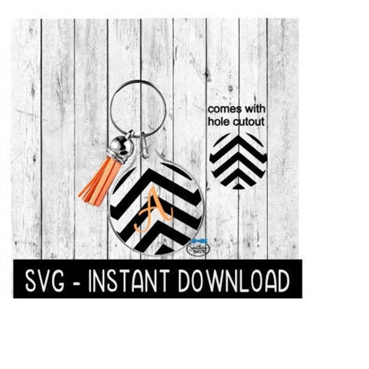 Chevron Pattern Keychain SVG Template, Acrylic Keychain SVG | Inspire ...