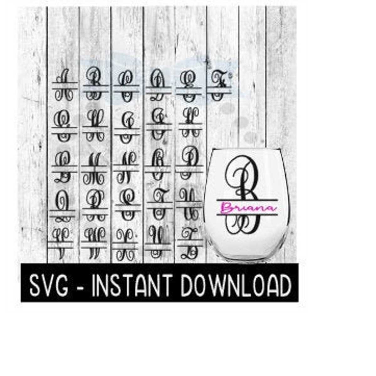 Fancy Monogram Alphabet Frame SVG, Monogram SVG, Monogram Fr - Inspire ...