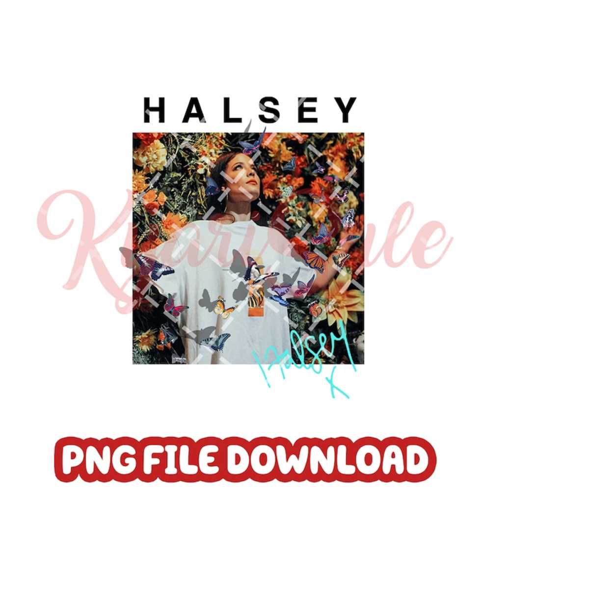 Halsey vintage PNG, Halsey Digital File, Downloadable Sublim | Inspire ...