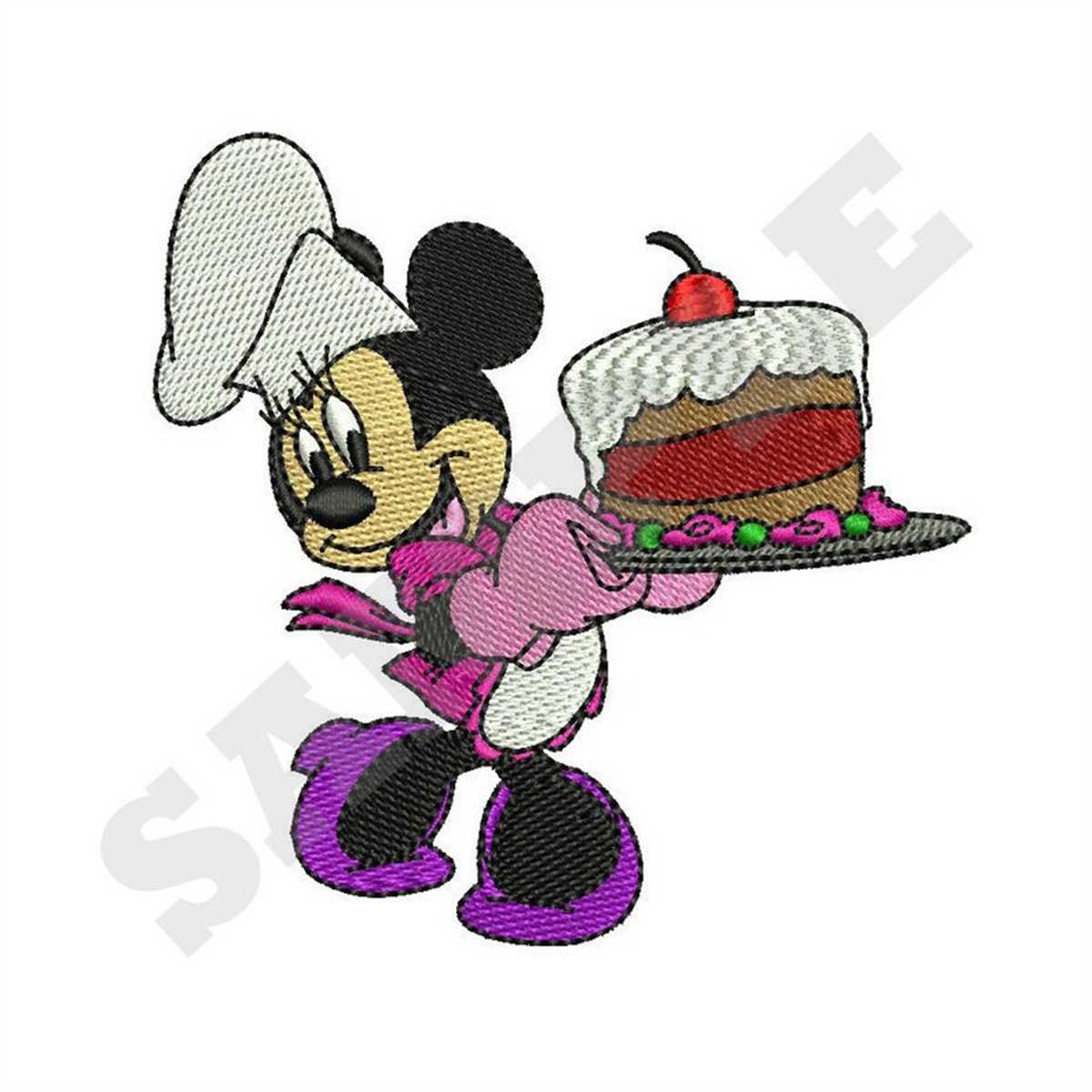 Minnie Mouse Baker Machine Embroidery Design | Inspire Uplift