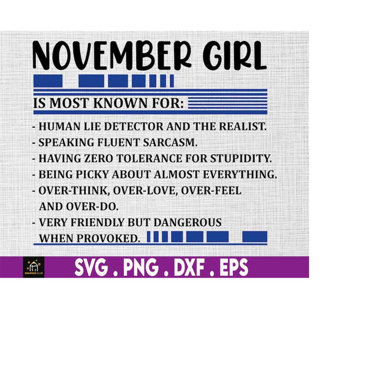 November Girl Is Most Known For Svg, Happy Birthday, Birthda - Inspire ...