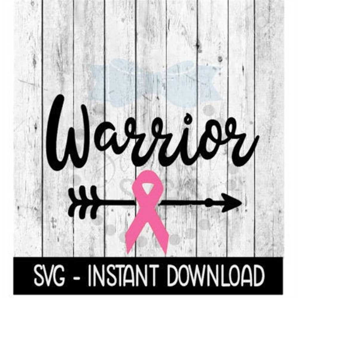 Warrior Cancer Ribbon SVG, Breast Cancer Ribbon SVG, Wine Gl - Inspire ...