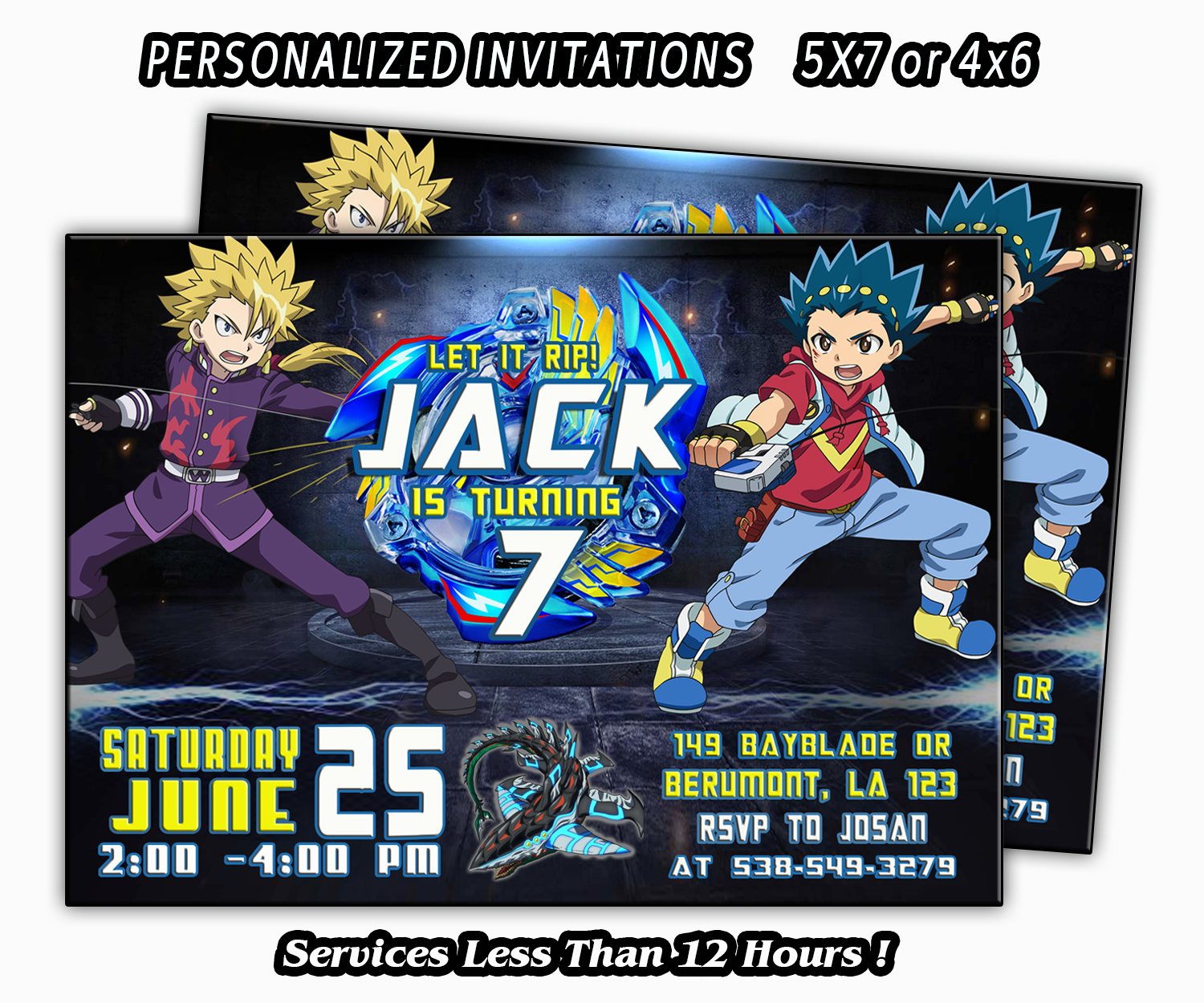 Beyblade Invitation, Beyblade Invitation Digital - Inspire Uplift