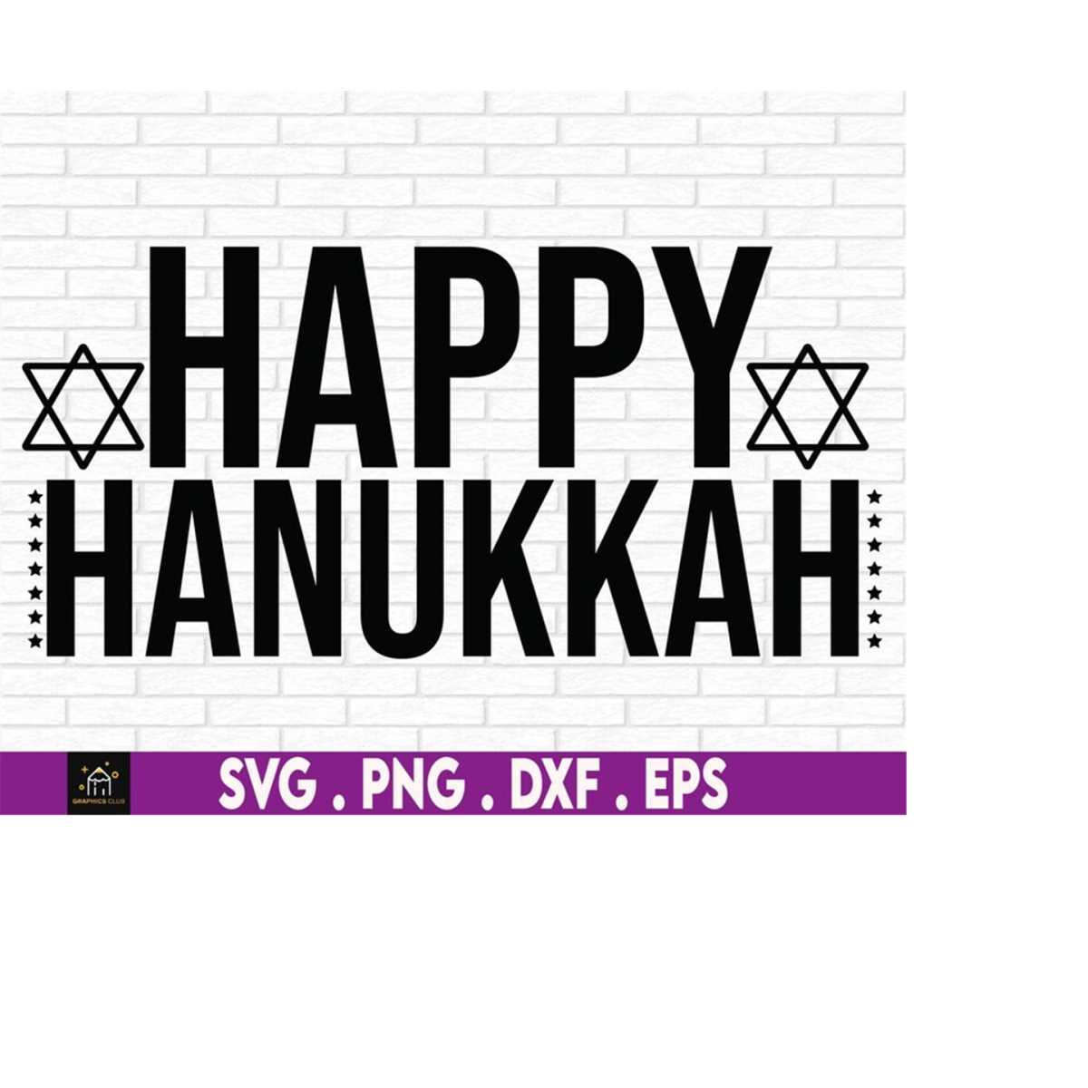 Happy Hanukkah, Hanukkah SVG, Jewish svg, Jewish Holiday svg - Inspire ...