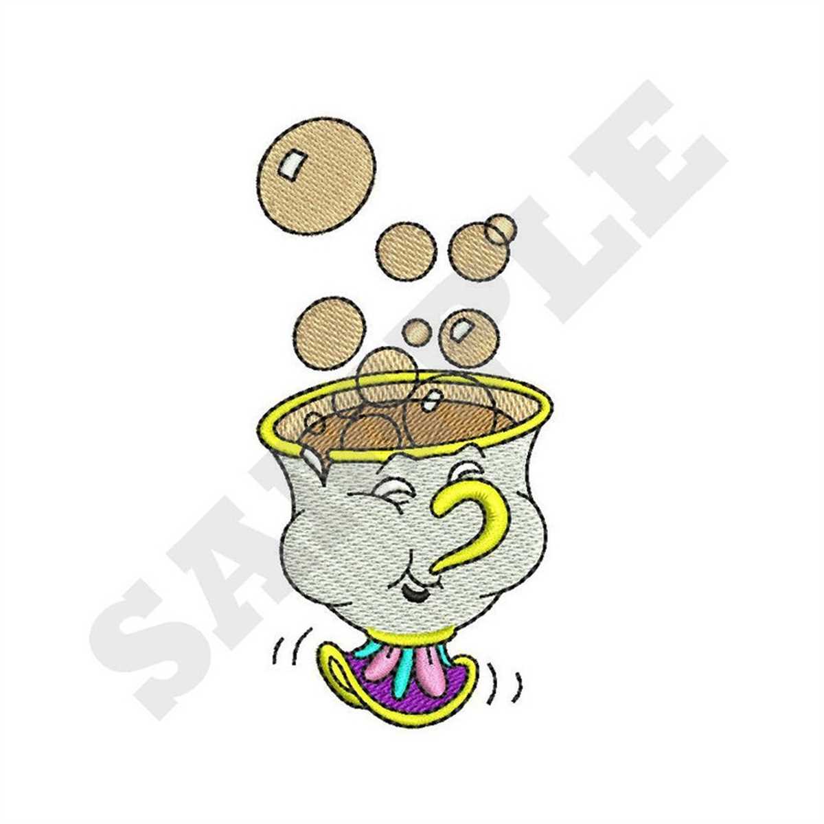 Chip Blowing Bubbles Machine Embroidery Design - Inspire Uplift