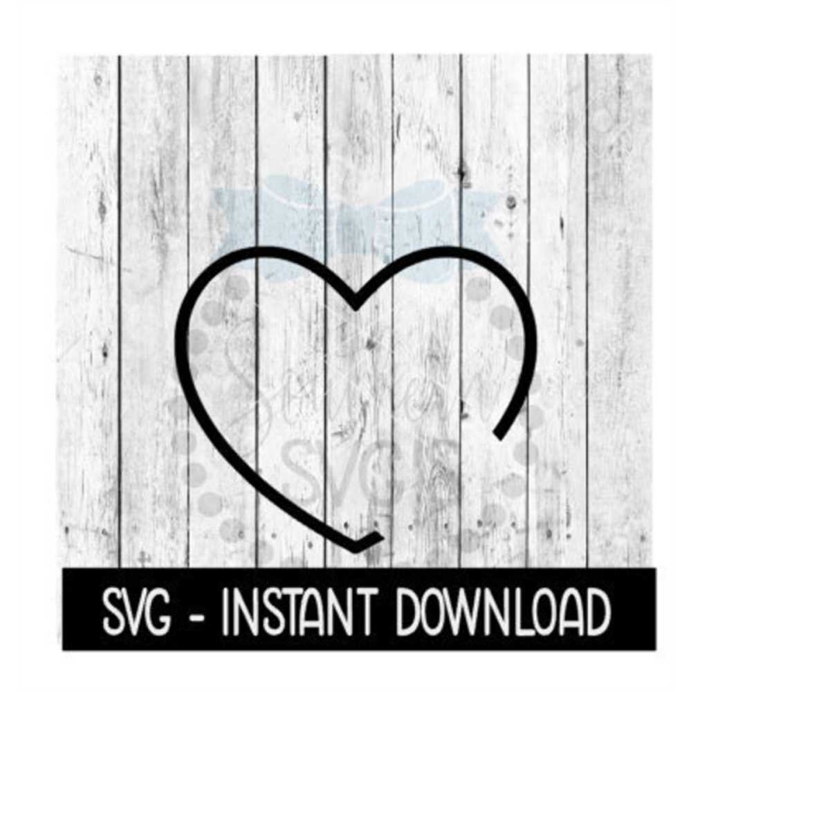 Open Heart Frame SVG, Add Your Own Name SVG Files, Instant D - Inspire ...