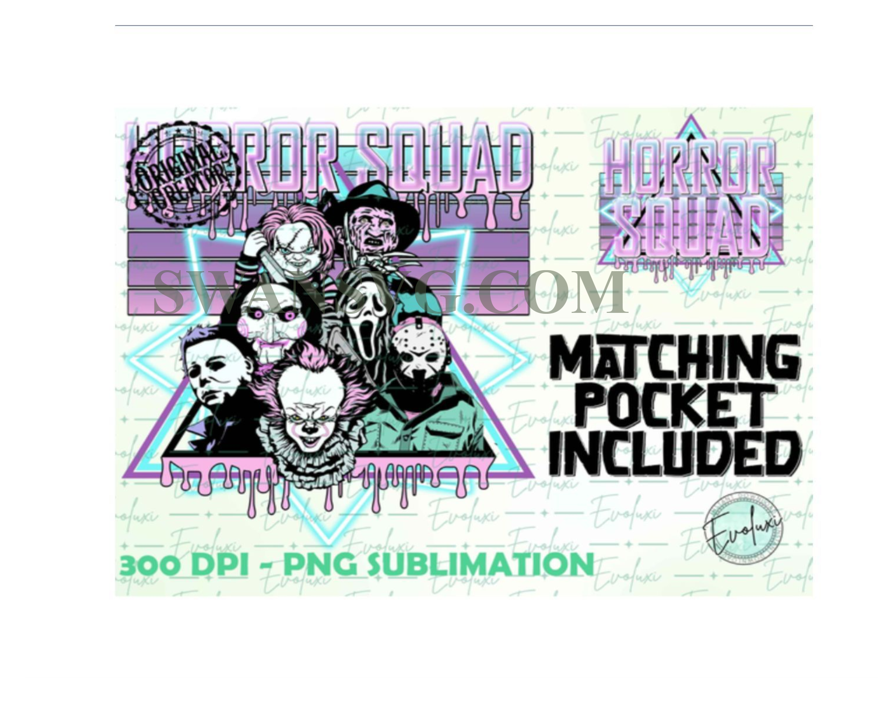 Horror Squad Pocket Set PNG - Horror movie Halloween Scream | Inspire ...