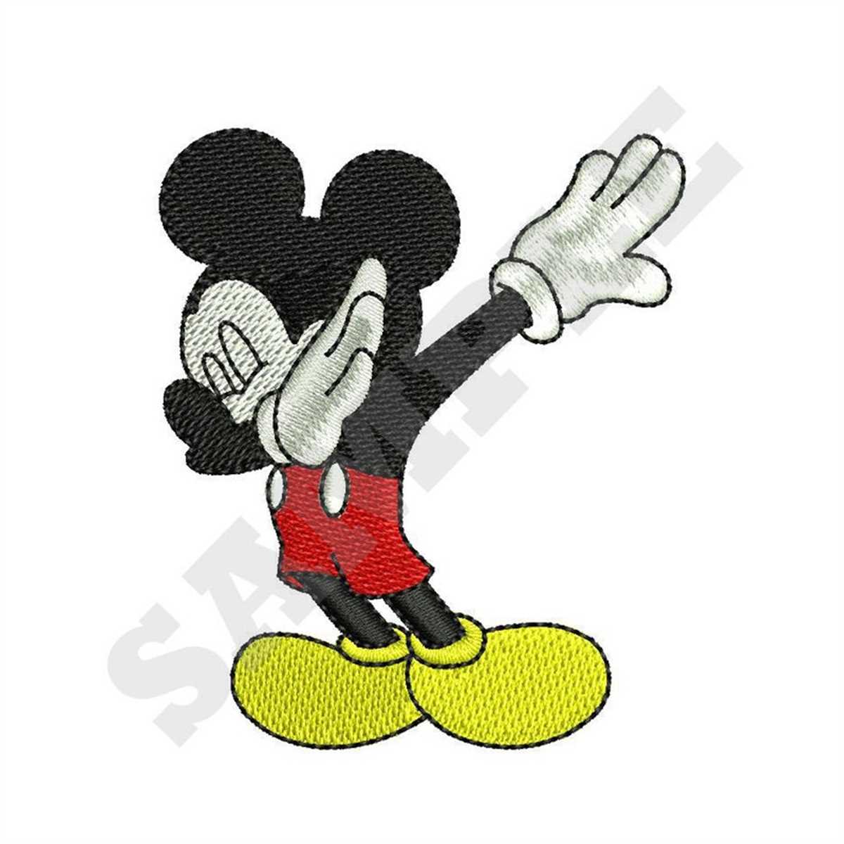 Mickey Mouse Dabbing Machine Embroidery Design | Inspire Uplift