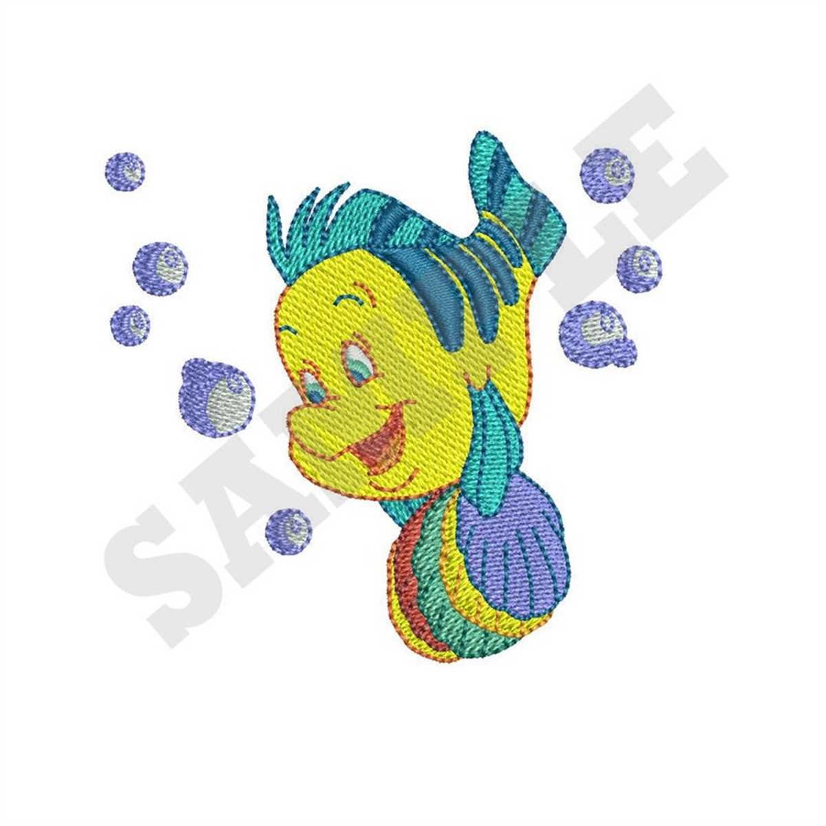 Flounder Machine Embroidery Design | Inspire Uplift