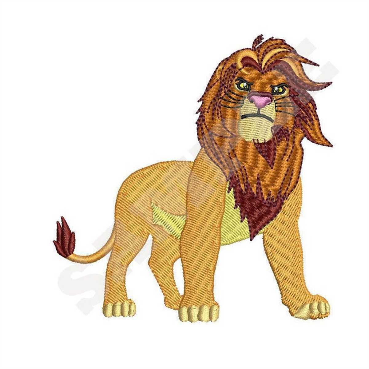 Simba Mufasa Machine Embroidery Design | Inspire Uplift