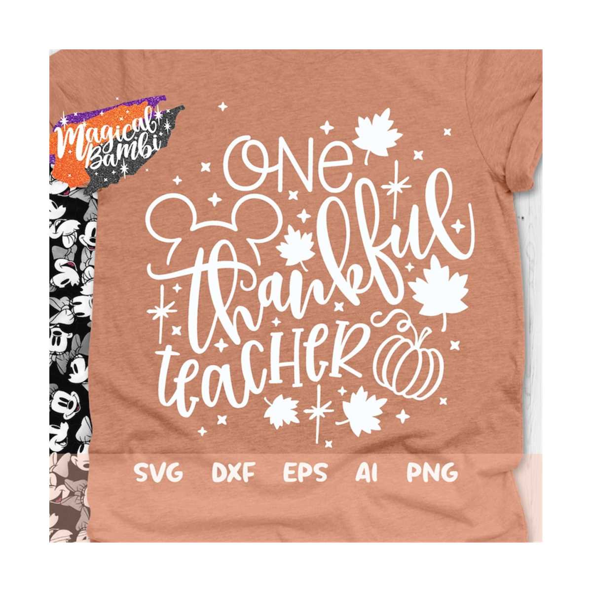 One Thankful Teacher Svg, Grateful Blessed Svg, Fall Leaves - Inspire ...