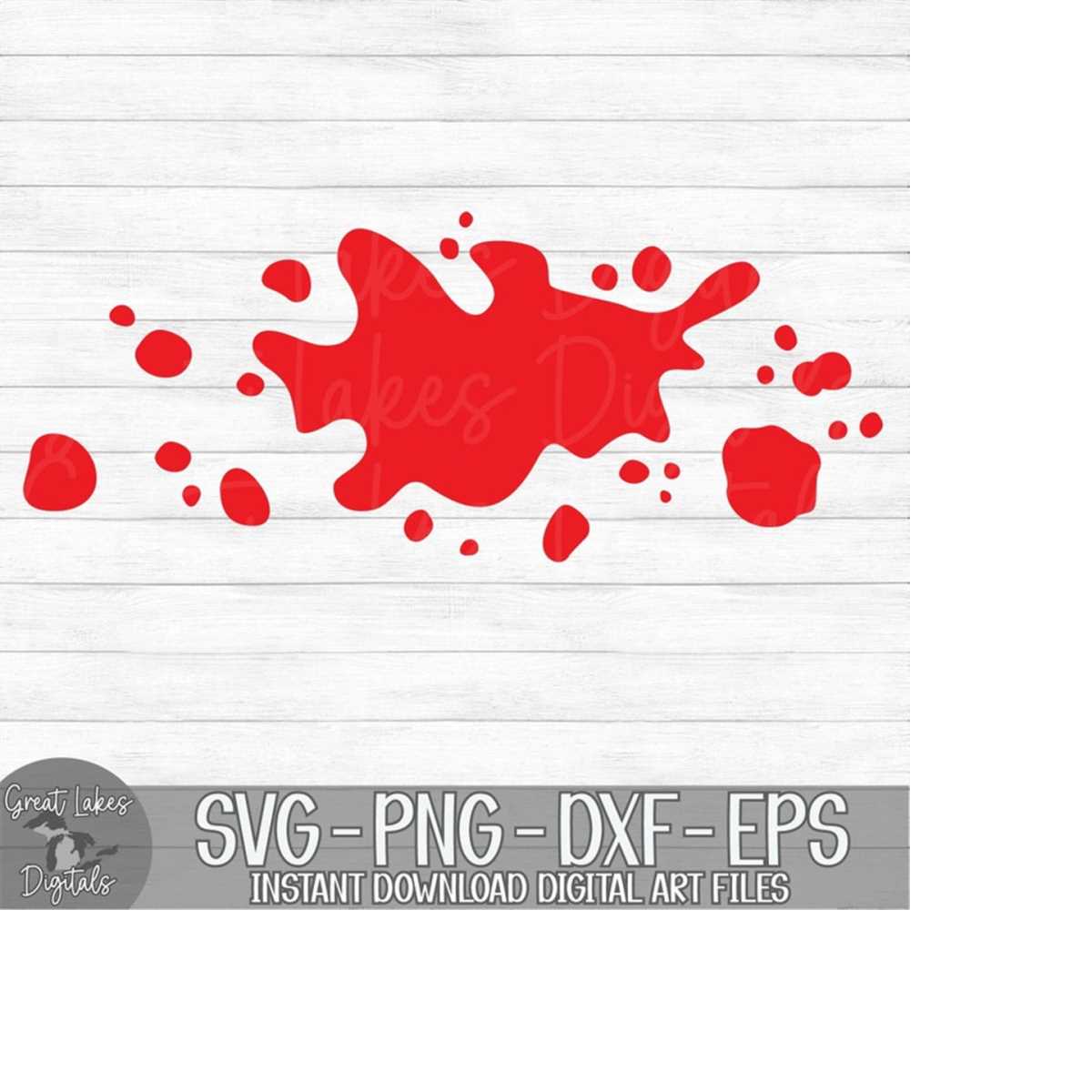 Blood Splatter - Instant Digital Download - svg, png, dxf, a | Inspire ...
