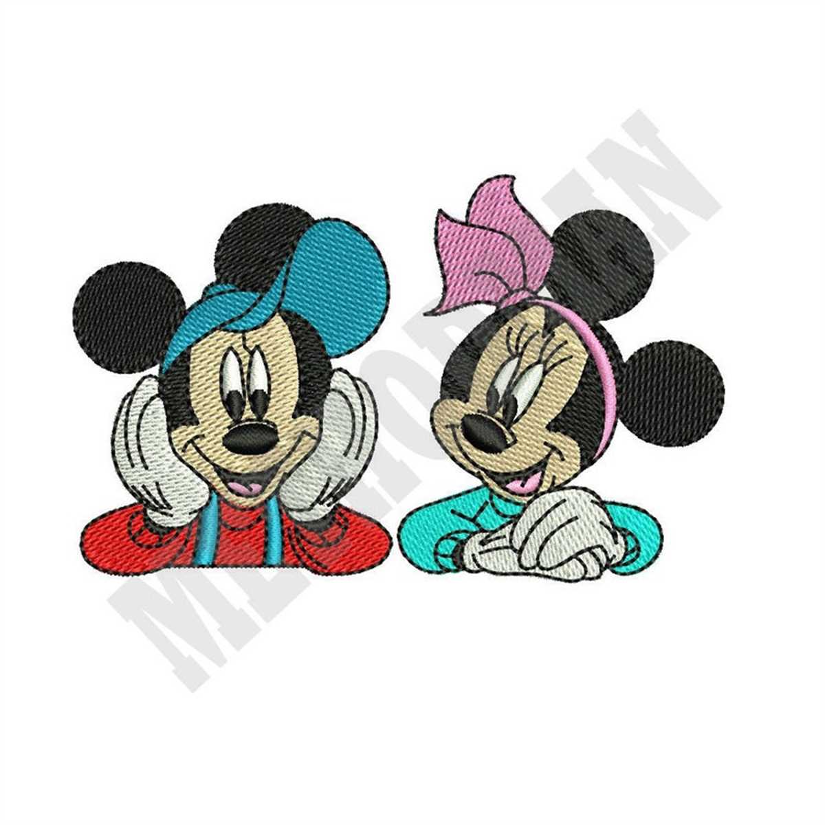 Minnie Mickey Pocket Topper Machine Embroidery Design | Inspire Uplift
