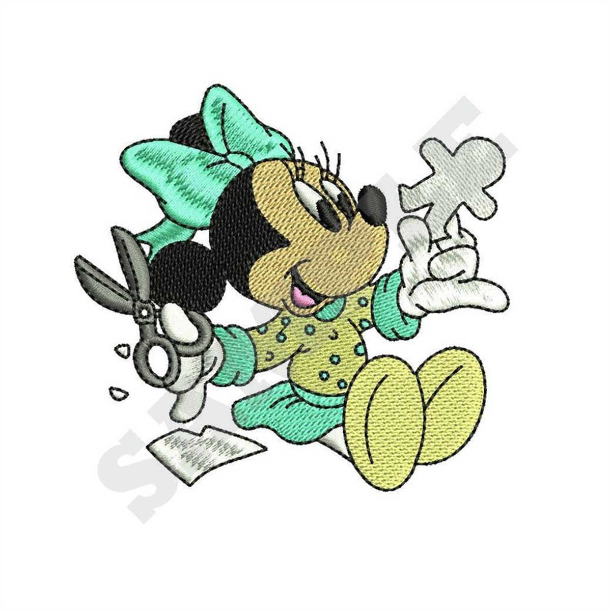 Minnie and Paper Dolls Machine Embroidery Design - Inspire Uplift