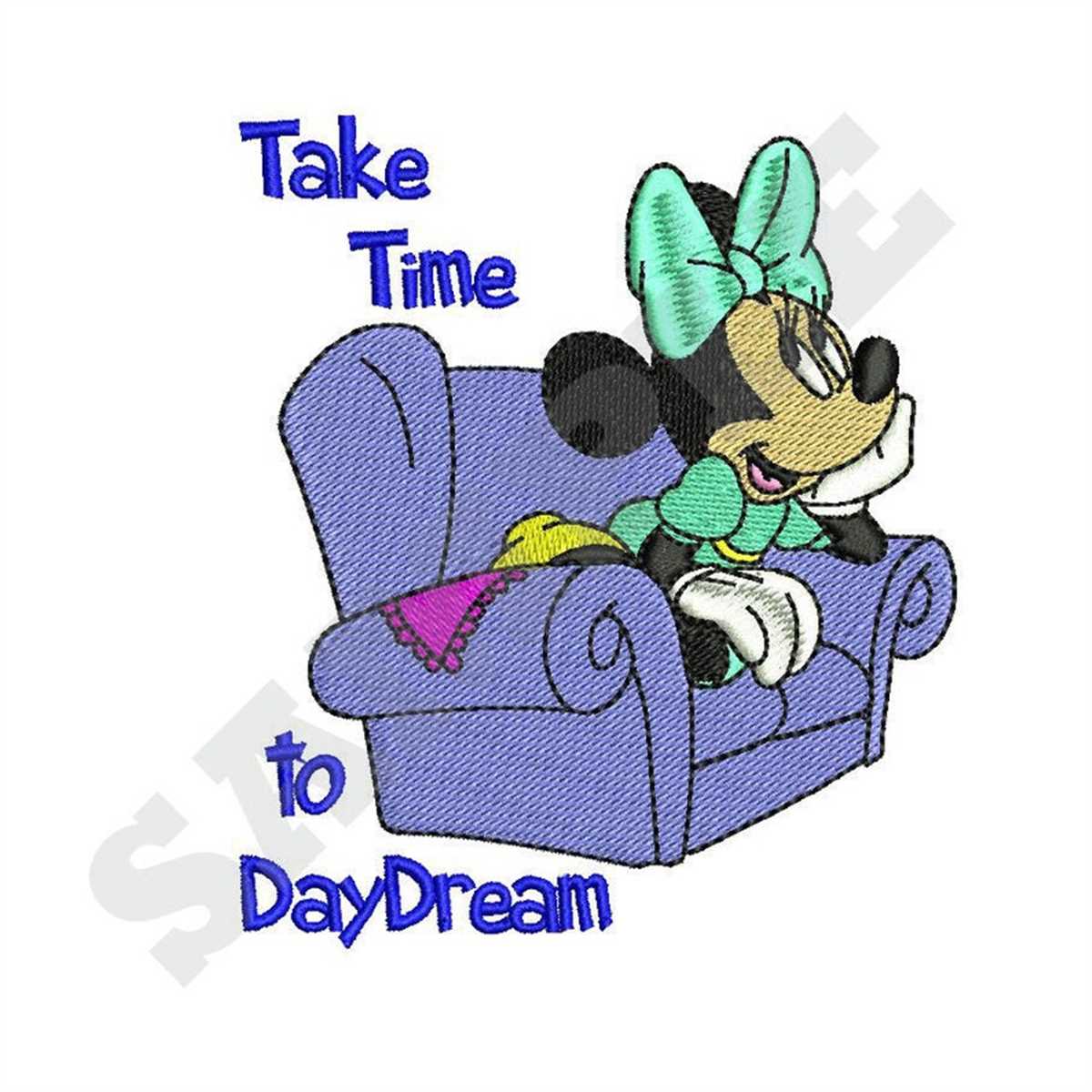 Day Dreaming Minnie Machine Embroidery Design | Inspire Uplift