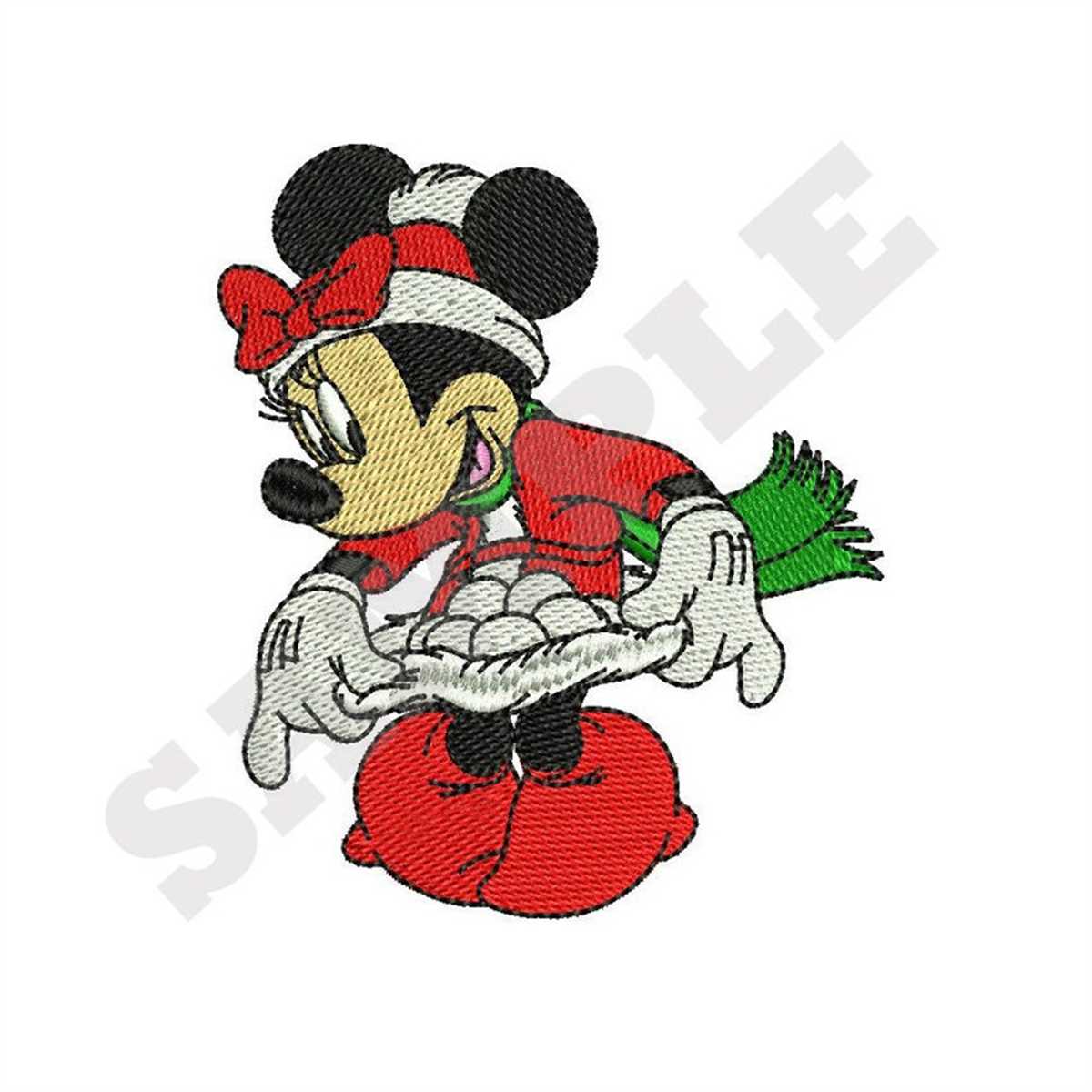 Snow Ball Minnie Machine Embroidery | Inspire Uplift