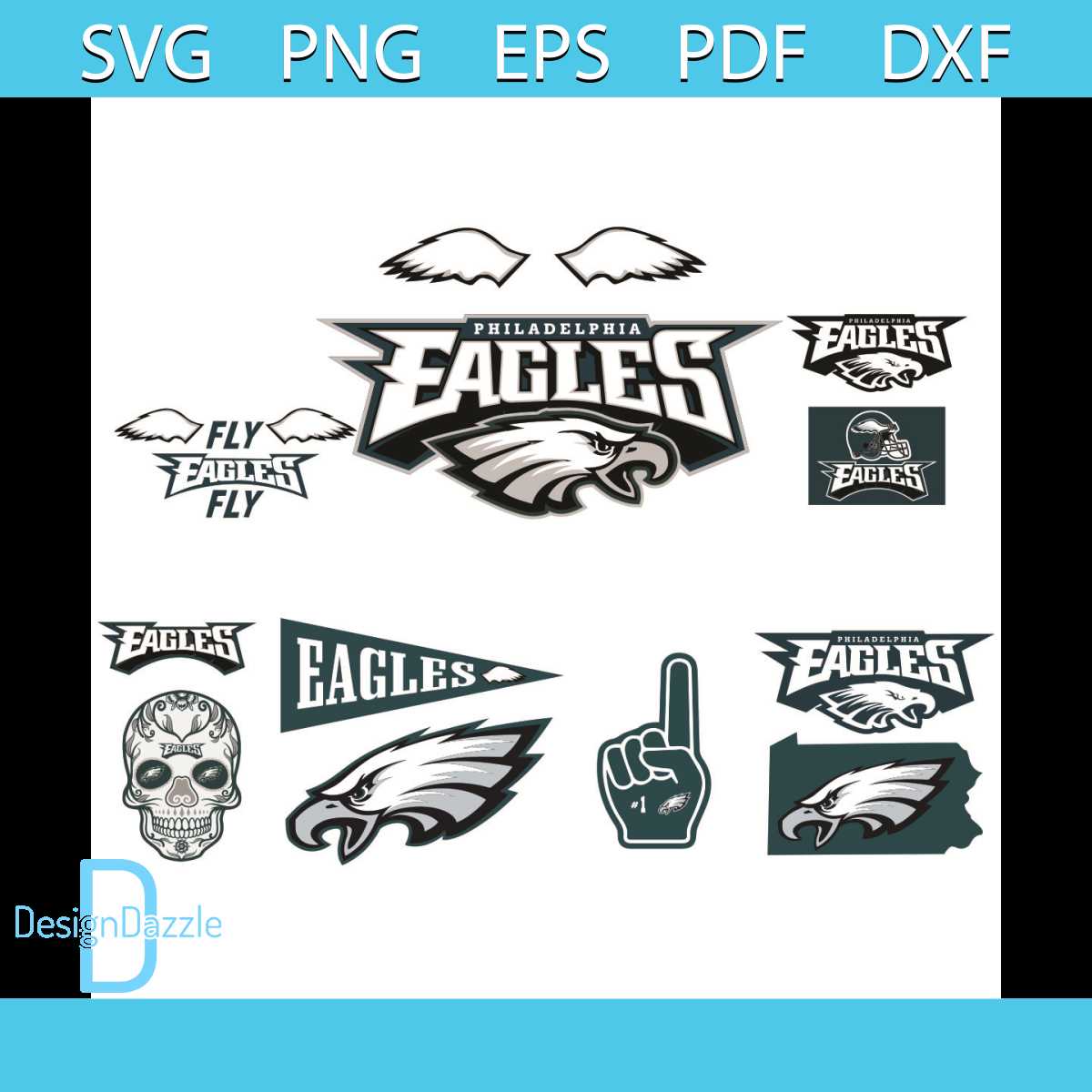 Philadelphia Eagles logo bundle SVG, Mega Pack SVG, Philadel | Inspire ...