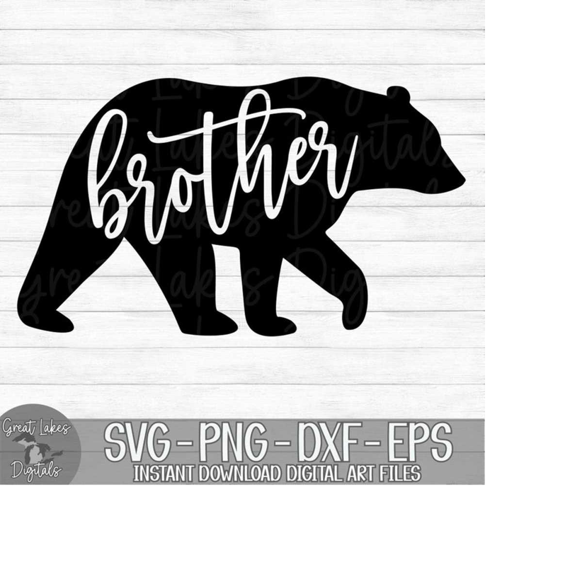 Brother Bear - Instant Digital Download - svg, png, dxf, and | Inspire ...