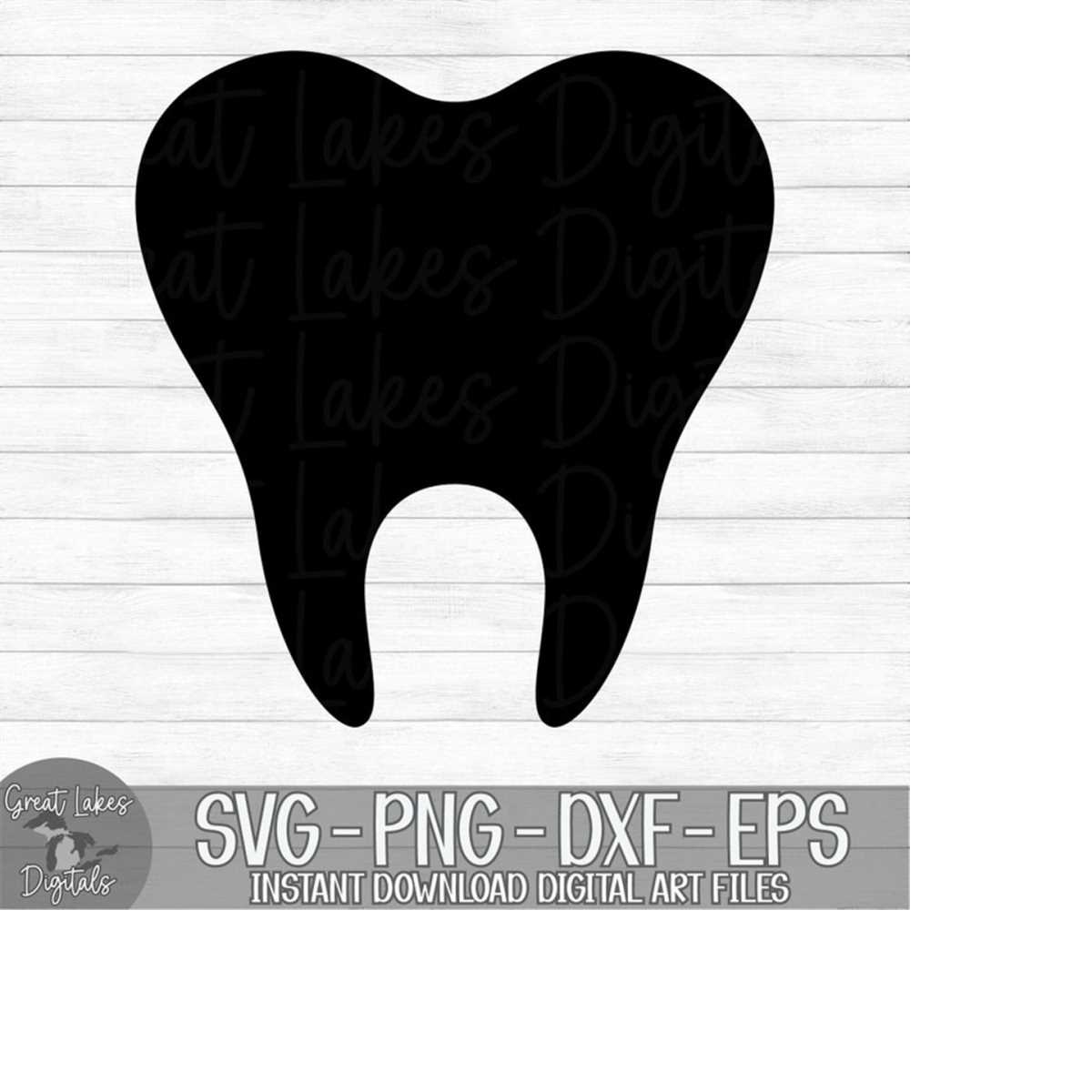 Tooth - Instant Digital Download - svg, png, dxf, and eps fi | Inspire ...