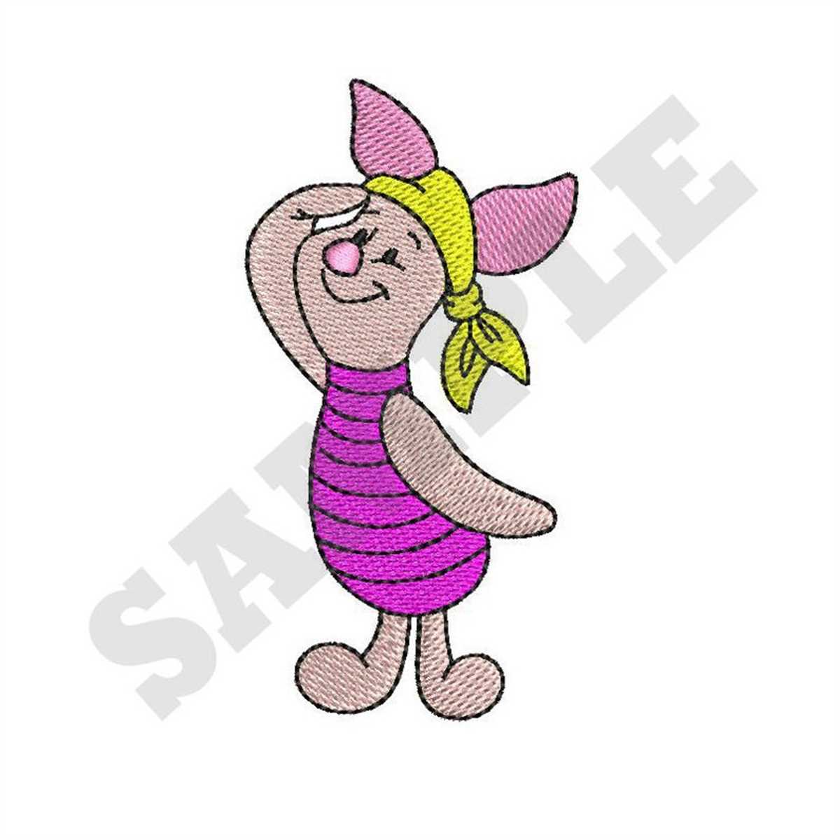 Piglet Salute Machine Embroidery Design | Inspire Uplift