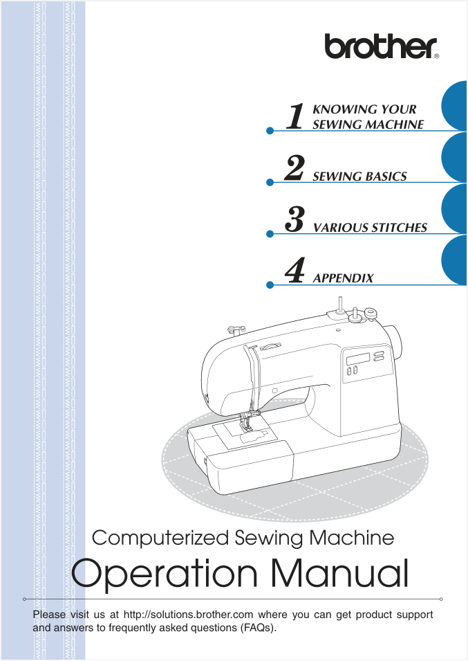 Brother SQ9000 Sewing Machine Instruction Manual Users Guide | Inspire ...