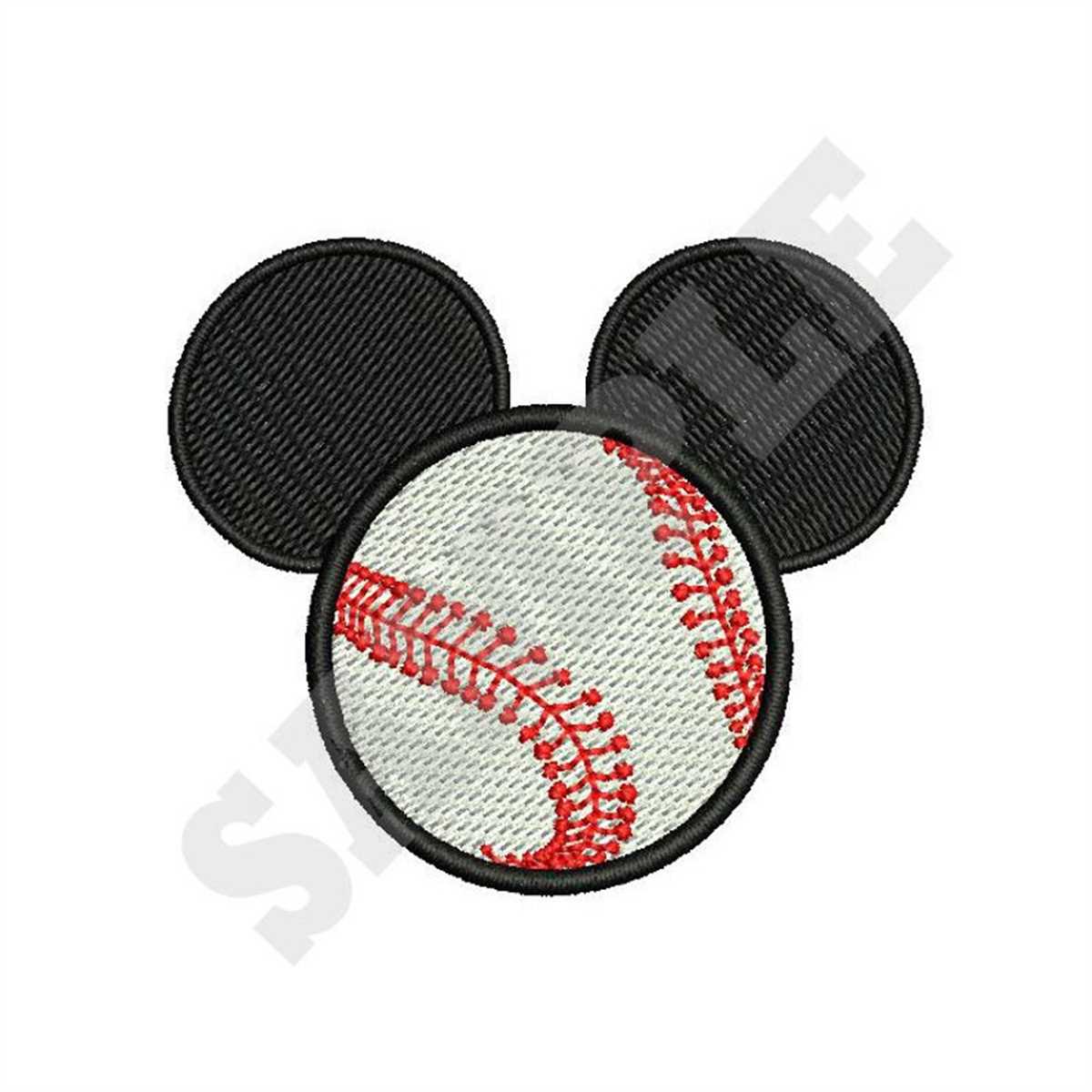 Mickey Mouse Baseball Embroidery Design | Inspire Uplift