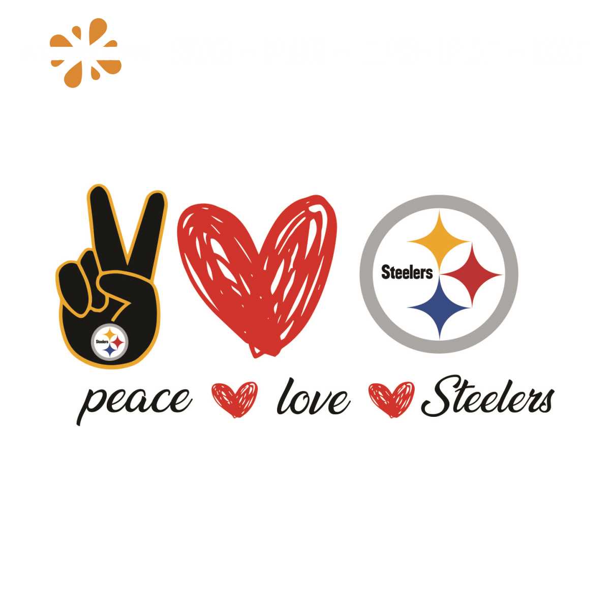 Pittsburgh Steelers Peace Love Svg, Sport Svg, Peace Svg, Lo - Inspire ...