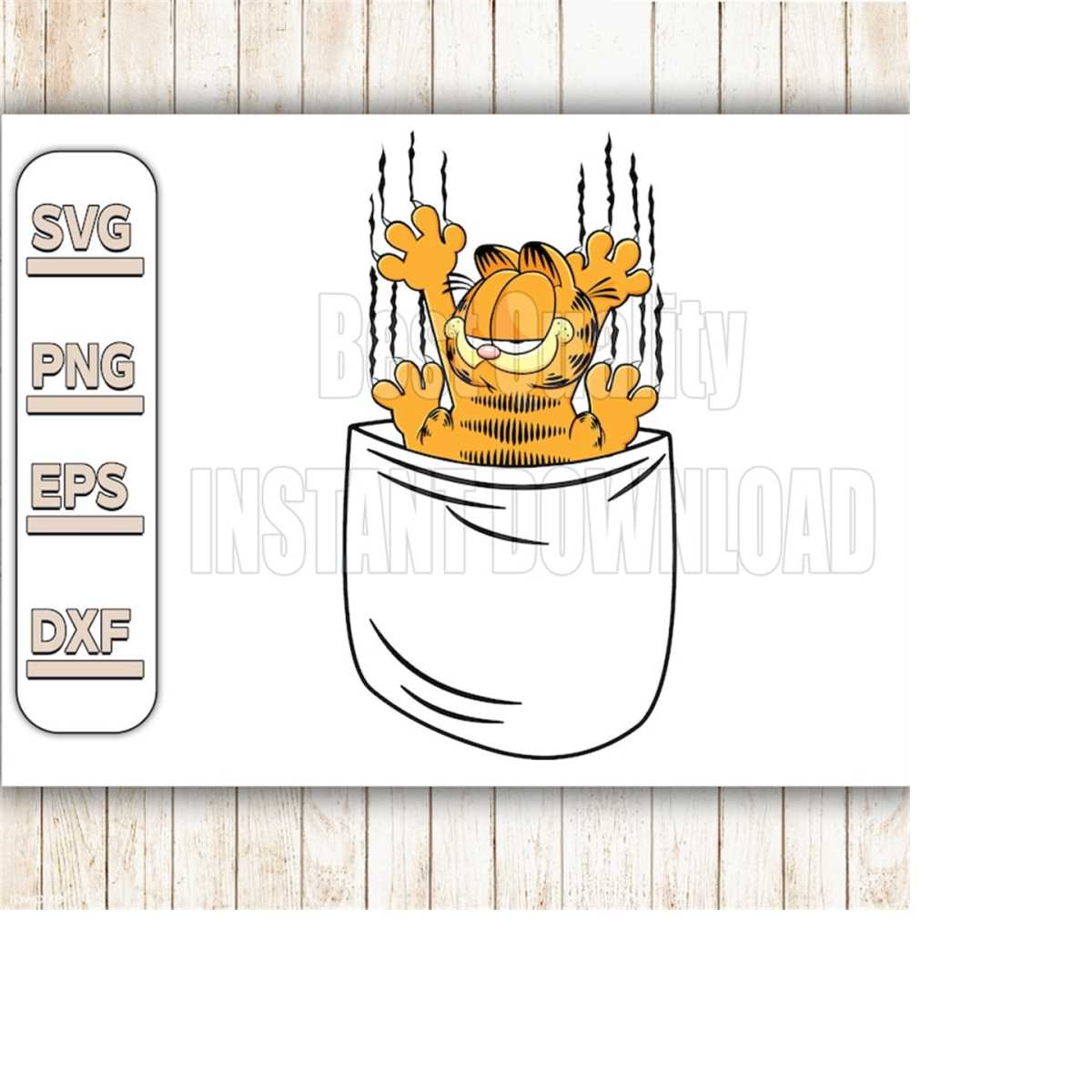 Garfield Svg Cut File, Garfield Cartoon Character Svg File, | Inspire ...