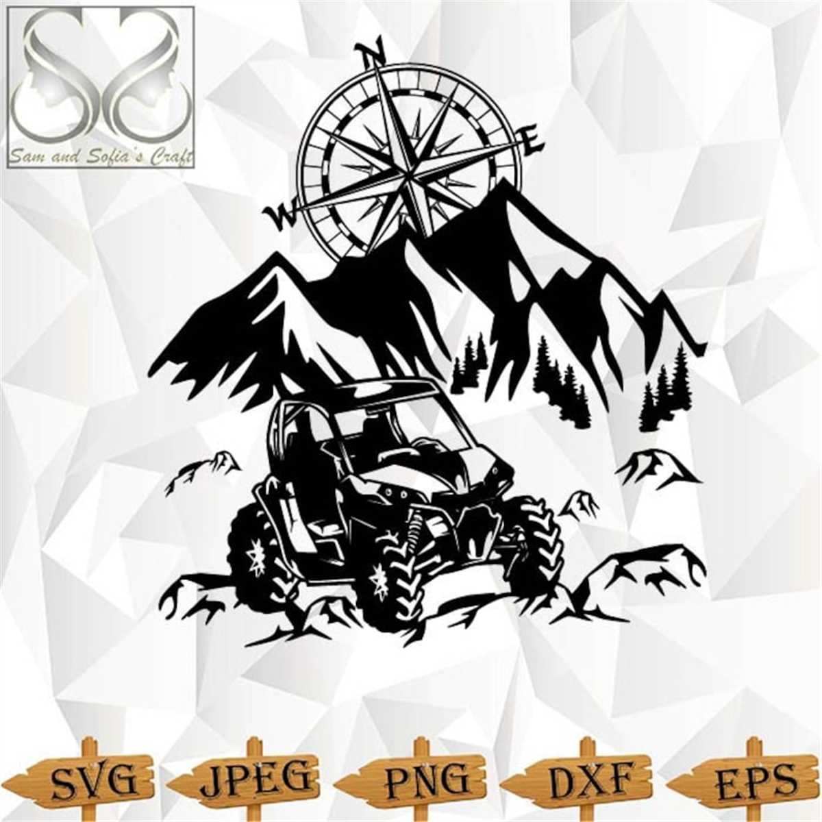Mountain Scene Svg | Scenic Route Svg | Atv Svg | Off Road A - Inspire ...