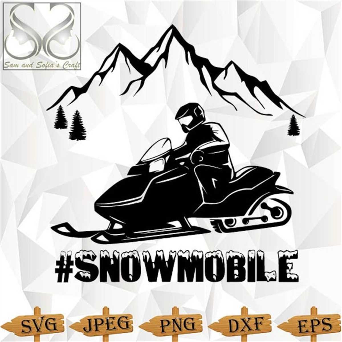 Snowmobile Mountain Svg | Mountain Route Svg | Snowmobile Sv - Inspire ...